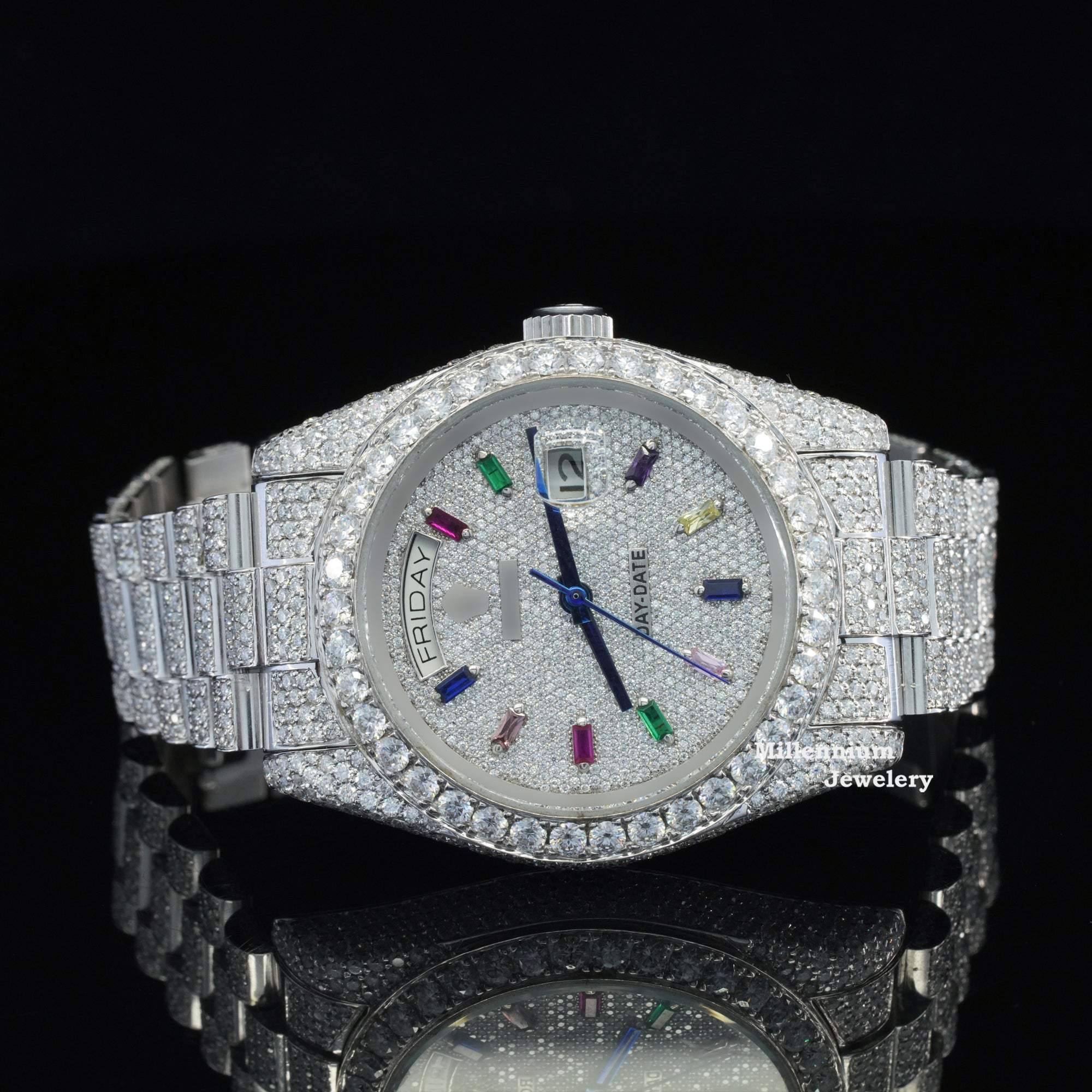 Superior Diamond Iced Out Moissanite Diamond Watch For Men – Millennium ...