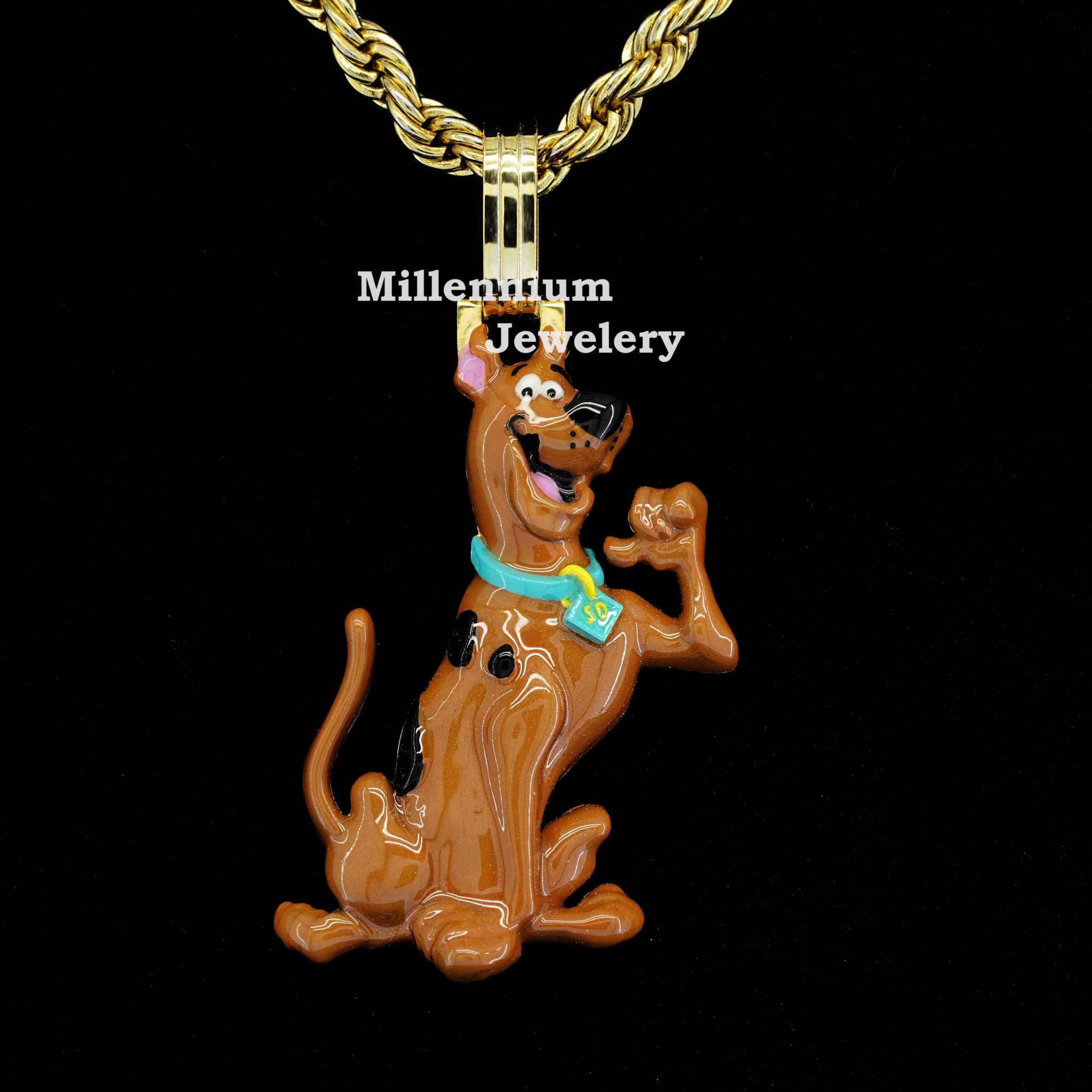 Unique Scooby Doo 3d Enamel Custom Pendant For Men – Millennium Jewelery