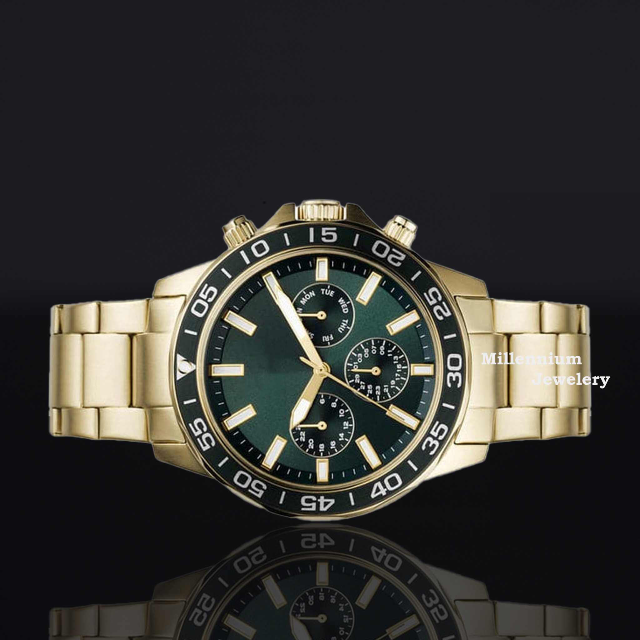 Modern Mens Plain Watch with Automatic Movement and Oyster Bracelet ...