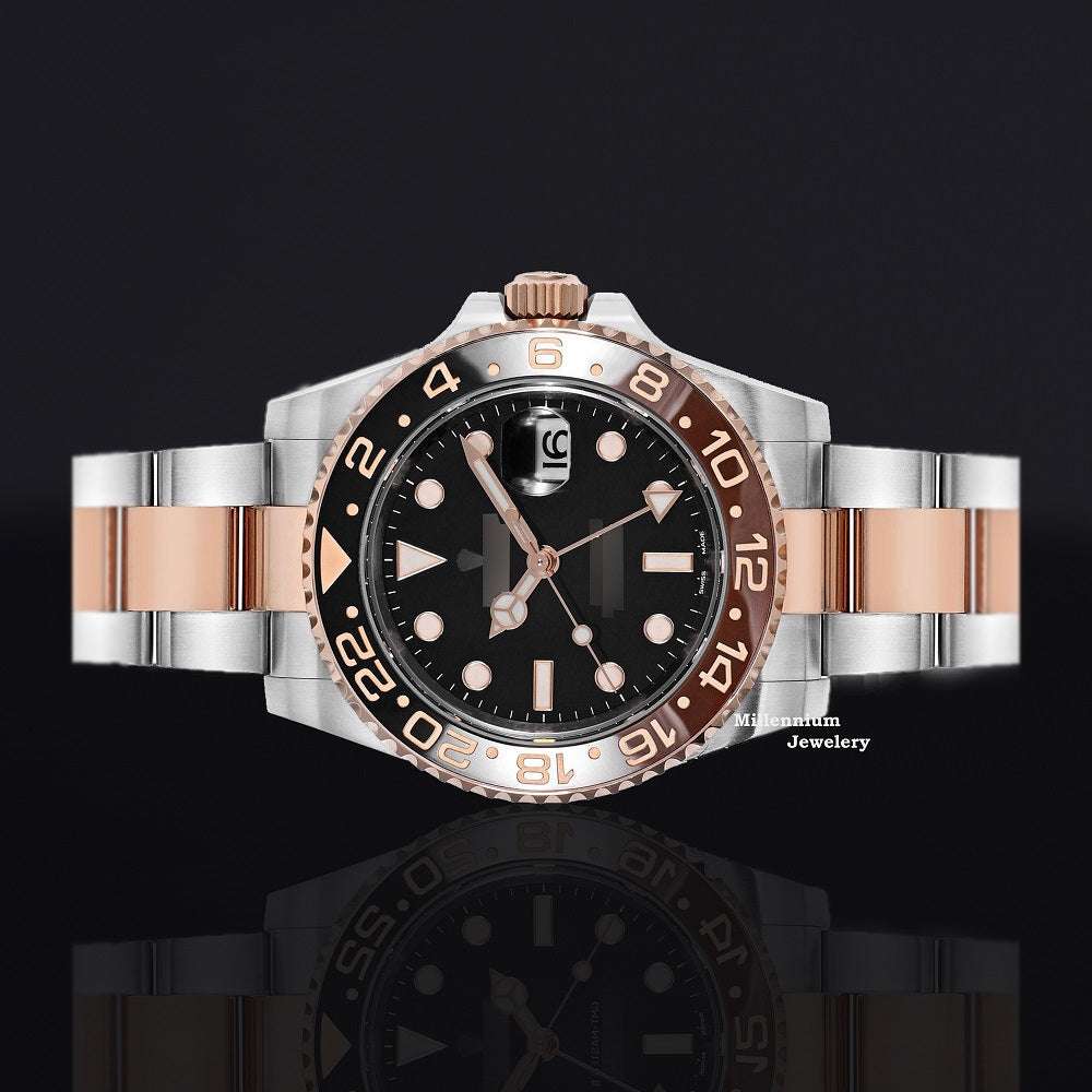 Extraordinary Classic Silver And Rose Japan Plain Automatic Watch ...