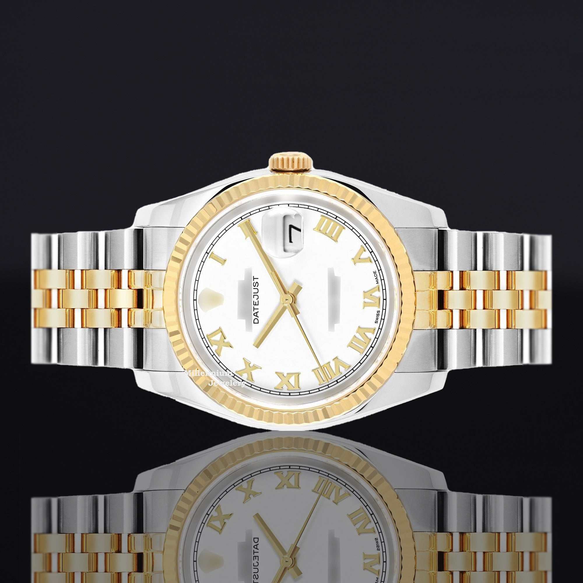 Stylish Two Tone Jubilee Automatic Plain Watch – Millennium Jewelery